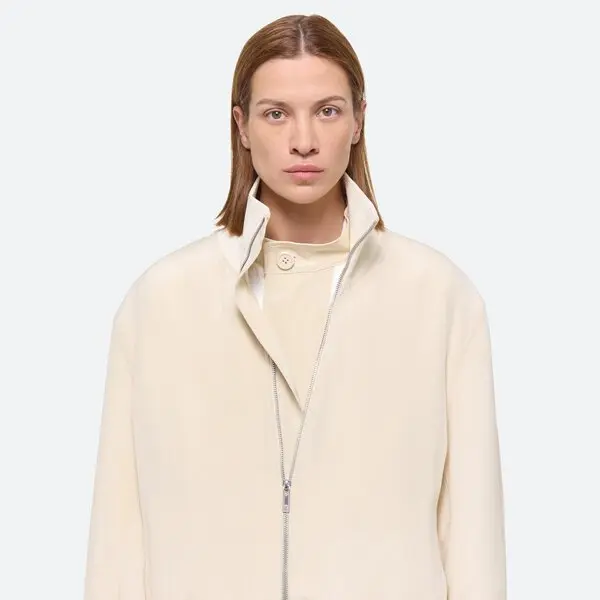 Helmut Lang Layered Silk Bomber - Oat