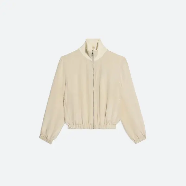 Helmut Lang Layered Silk Bomber - Oat
