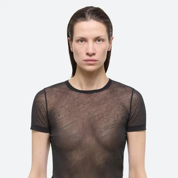 Helmut Lang Sheer Tee - Black