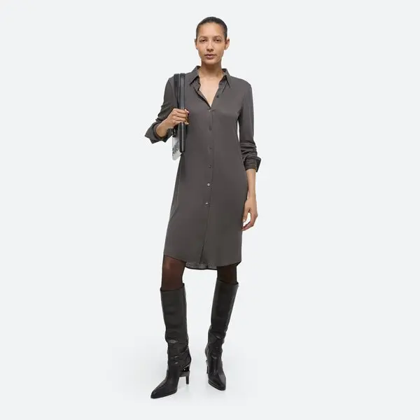 Helmut Lang Ribbed Shirt Dress