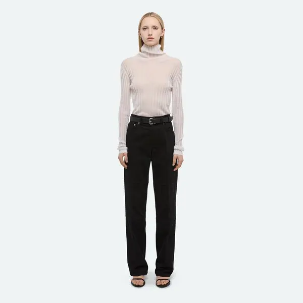 Helmut Lang Zip Carpenter Jeans - Rinsed Black