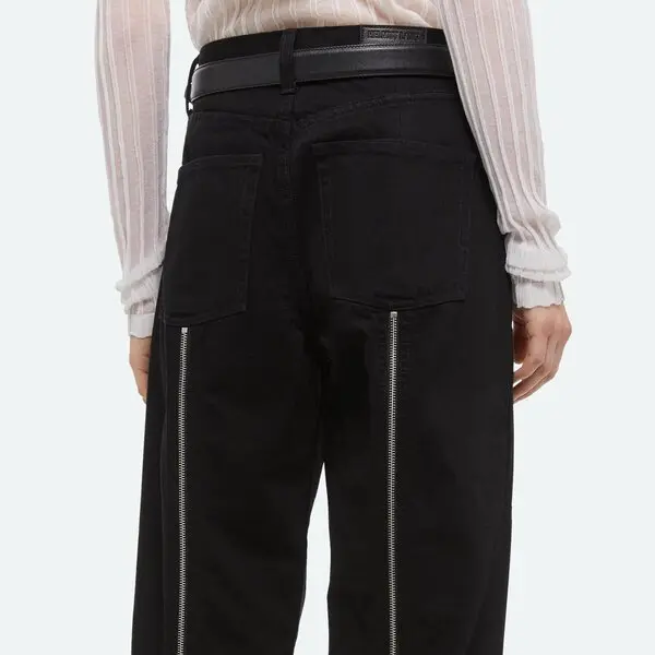 Helmut Lang Zip Carpenter Jeans - Rinsed Black