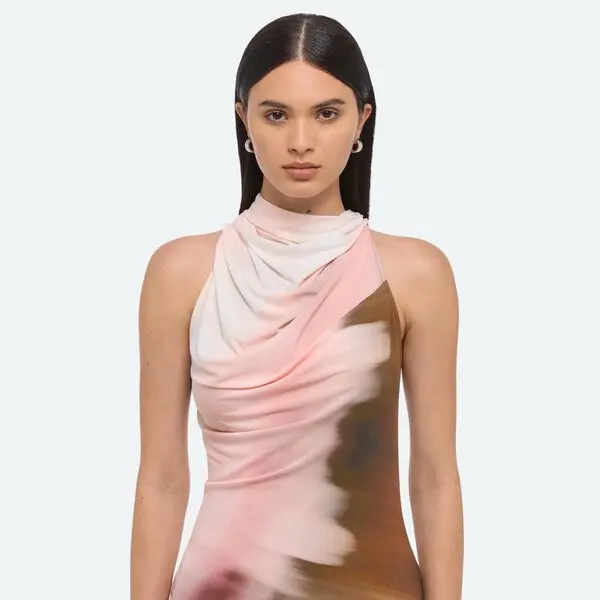 Helmut Lang Sleeveless Wind Top - Pink Multi