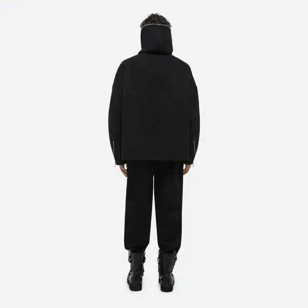Helmut Lang Double-faced Cocoon Zip-up Jacket - Black