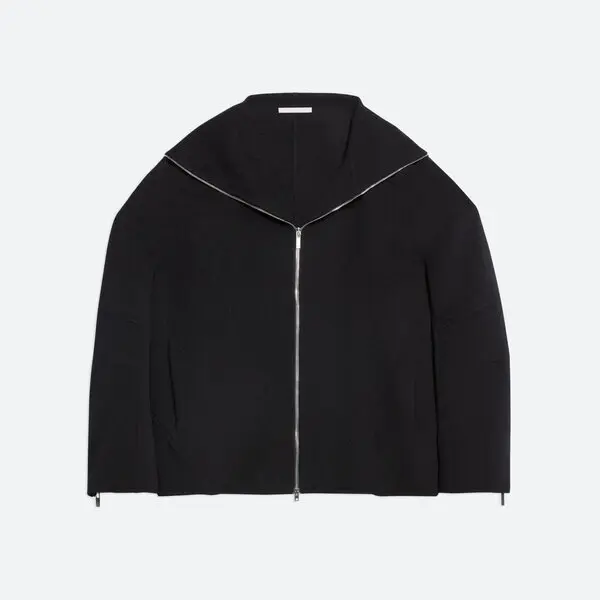 Helmut Lang Double-faced Cocoon Zip-up Jacket - Black