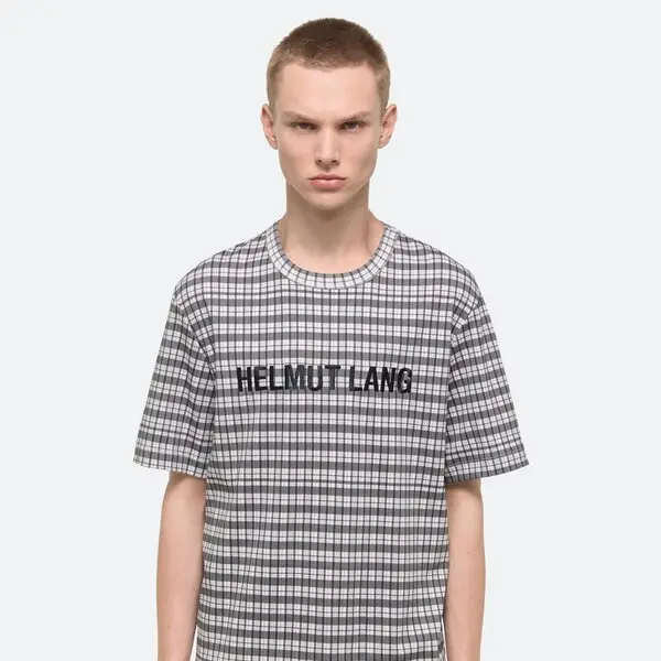 Helmut Lang Printed Logo T-shirt - Mini Digital Check Black