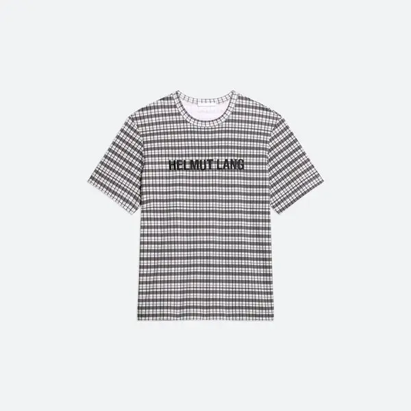 Helmut Lang Printed Logo T-shirt - Mini Digital Check Black