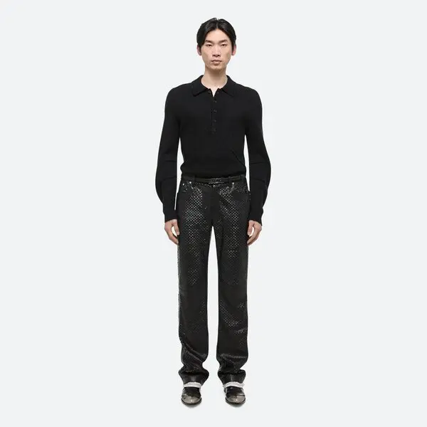 Helmut Lang Hole-punched Leather Pants
