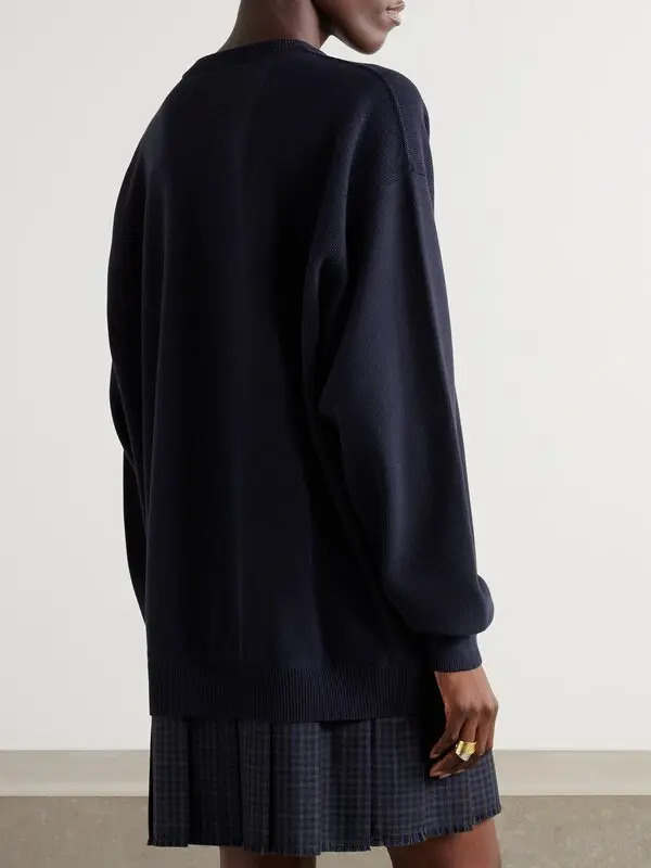 Balenciaga Layered Embroidered Cotton Mini Dress
