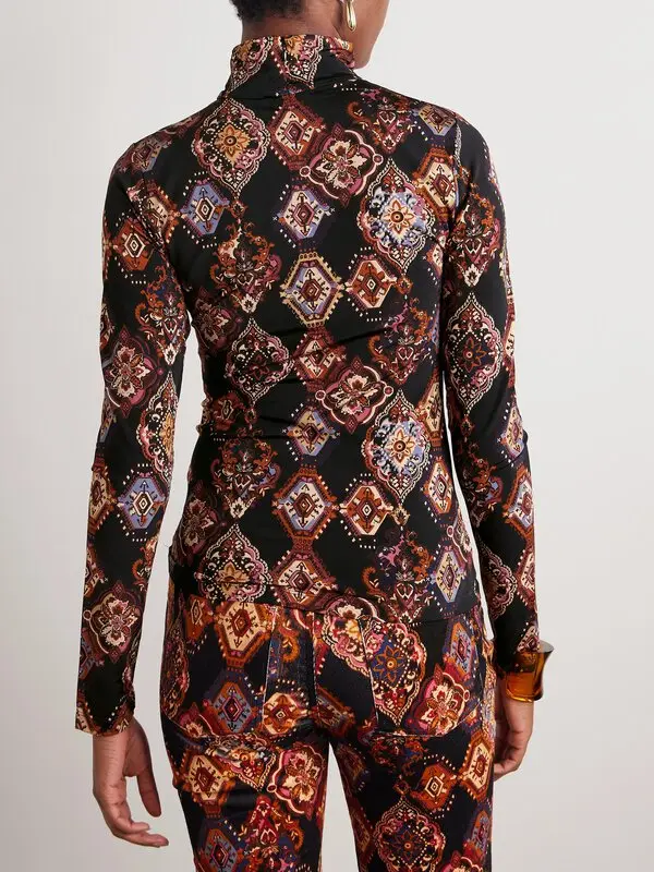 Cara Cara Suzie Printed Turtleneck Top
