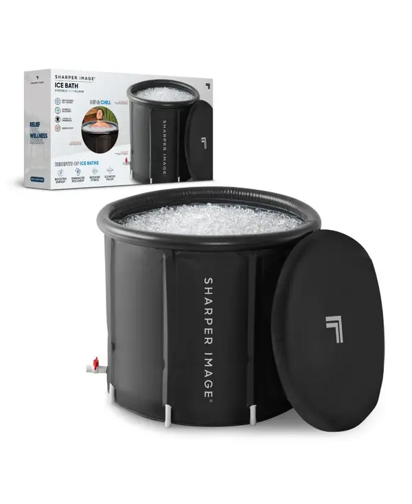 SHARPER IMAGE Ice Bath Portable Cold Plunge - Black