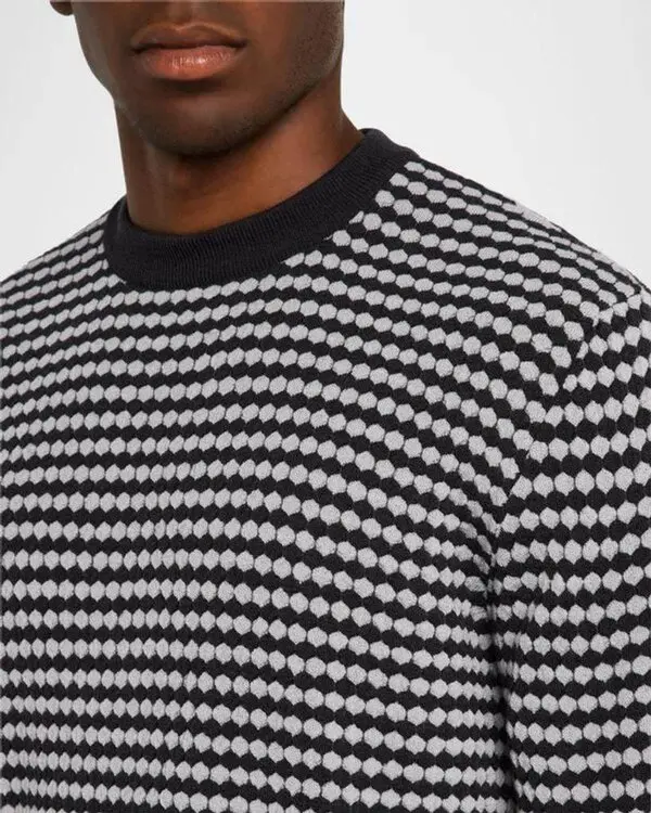 Giorgio Armani Dot-effect Jacquard Sweater - Grey