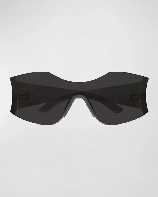 Balenciaga Bb0292s Shield Sunglasses - Solid Grey