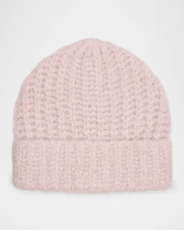 Sofia Cashmere Boucle Beanie In Lpnk - 60% Off | Editorialist display picture 2