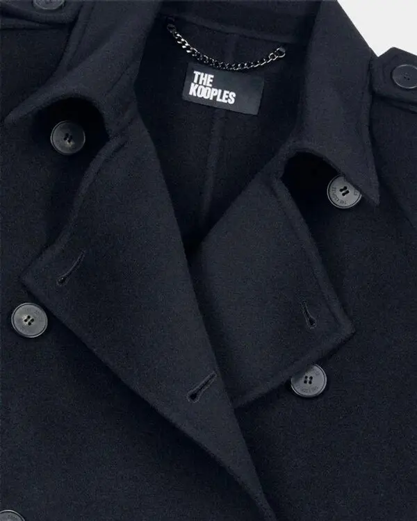 The Kooples Wool-blend Belted Trench Coat