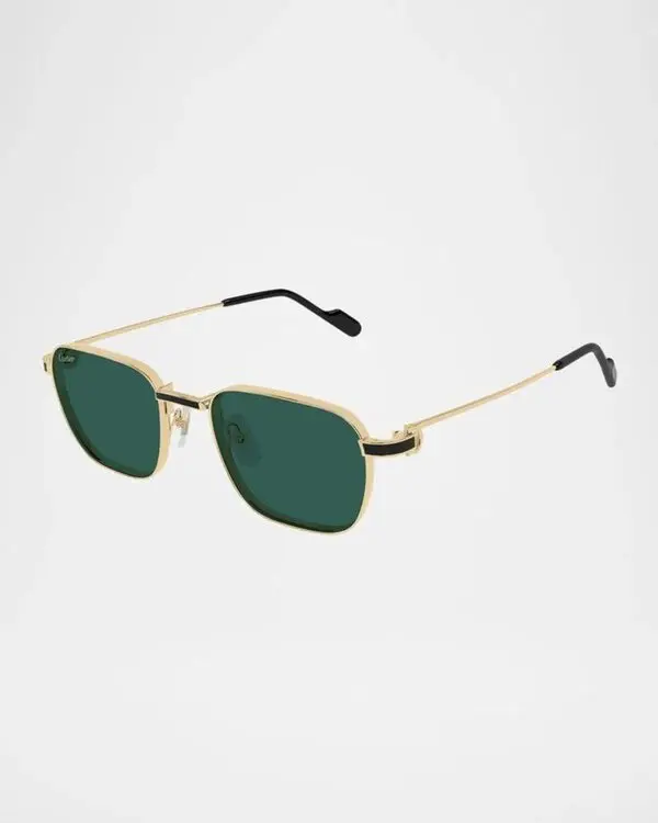 Cartier Metal Rectangle Sunglasses - Blue
