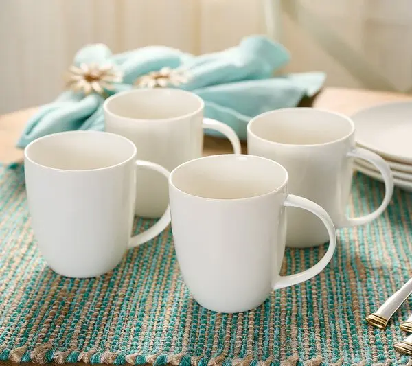 Home Reflections Set Of 14-Oz Porcelainmugs - One-Color | Editorialist