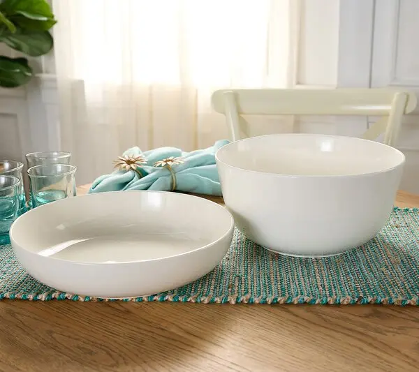 HOME REFLECTIONS 2-piece Porcelain Serving Bowls - One-color