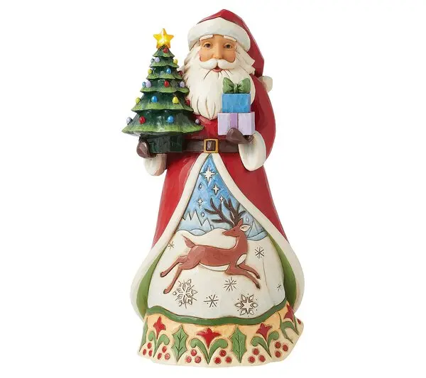 JIM SHORE Santa Vintage Led Tree Fig - One-color