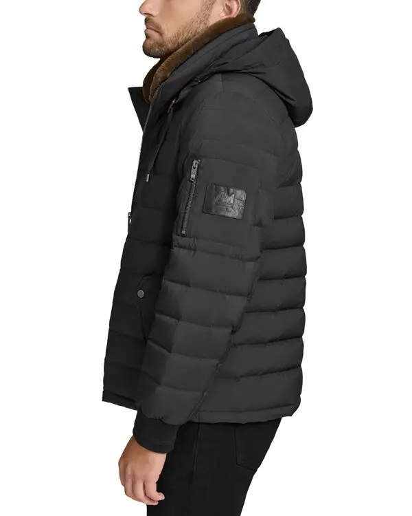 Andrew Marc Loxton Faux Fur Collar Quilted Down Jacket