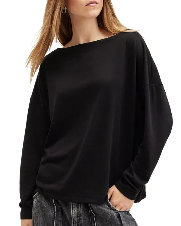 ALLSAINTS Rita Oversized Tee - Black