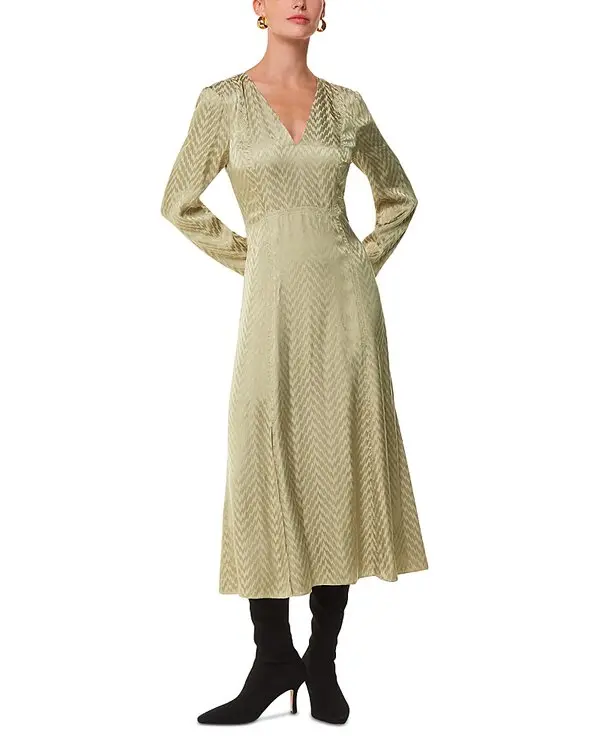 Whistles Jacquard Midi Dress