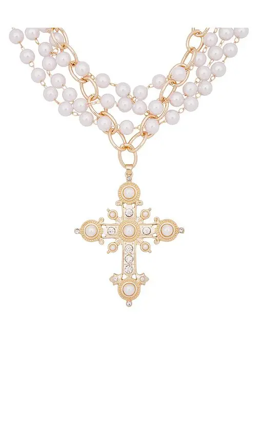 8 Other Reasons Cross Pearl Necklace