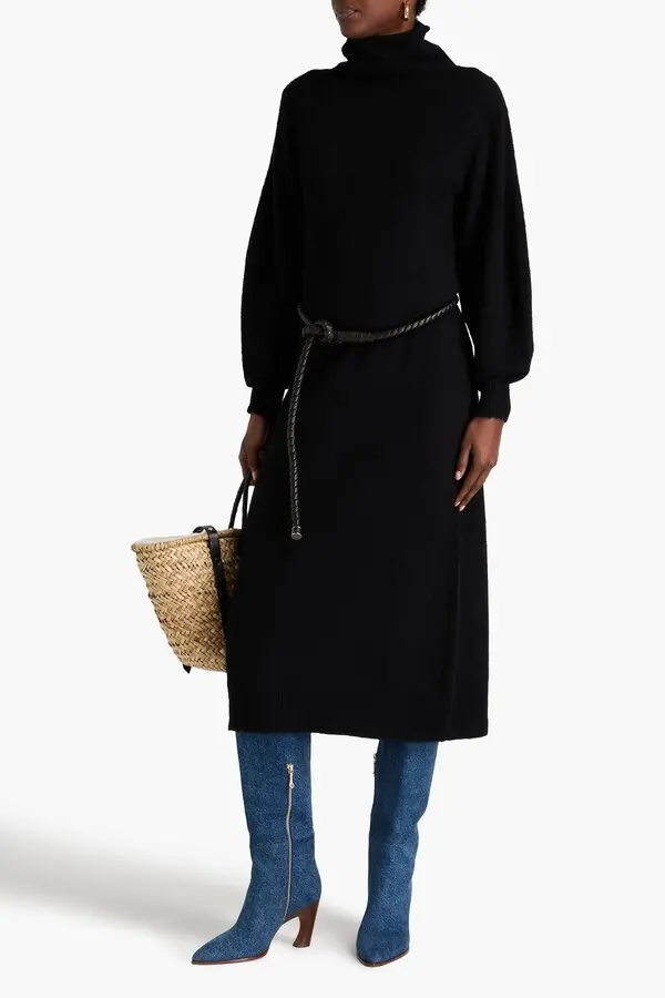 Zimmermann Wool And Cashmere-blend Turtleneck Midi Dress