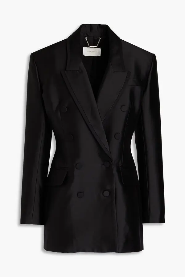 Zimmermann Wool And Silkblend Tuxedo Dress