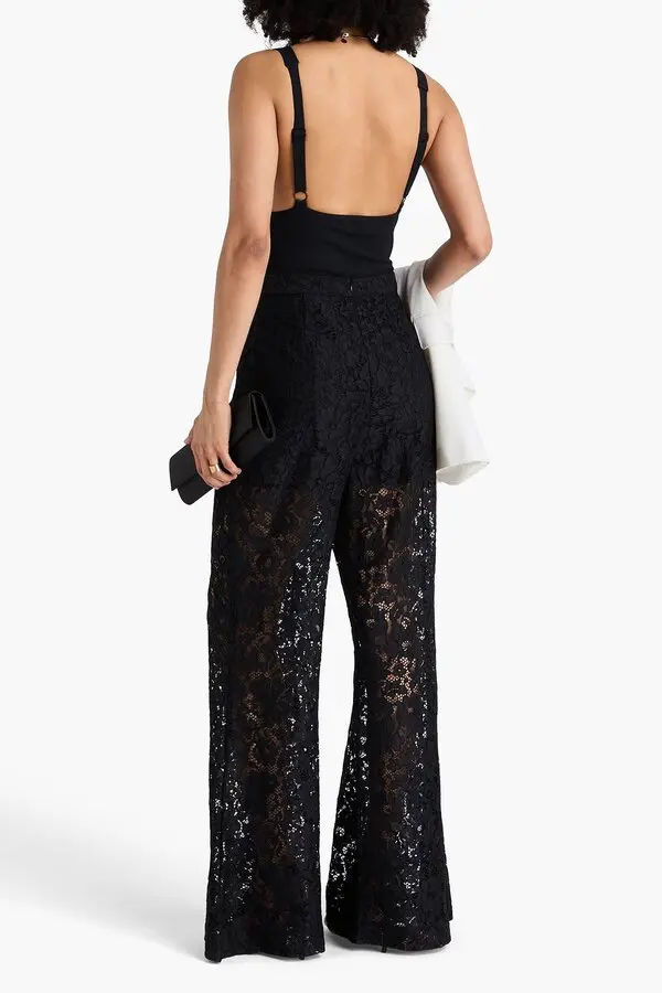 Zimmermann Corded Lace Flared Pants - Black