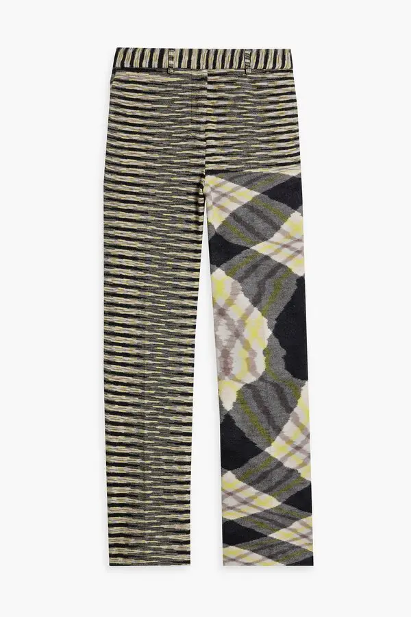 Missoni Spacedyed Knitted Straight-leg Pants - Lime Green