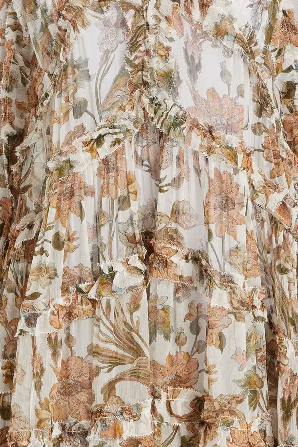 Zimmermann Floral-print Crepon Mini Dress
