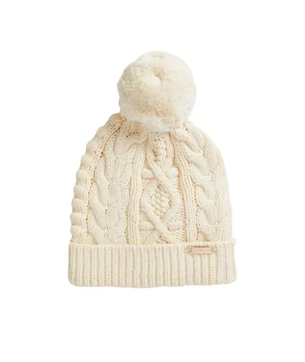 Zimmermann Pompom-embellished Cable-knit Beanie
