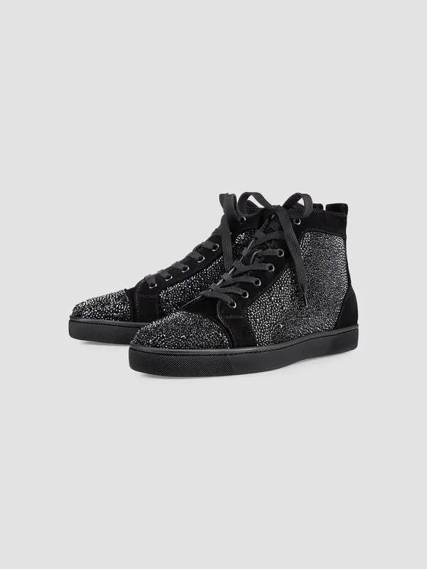 CHRISTIAN LOUBOUTIN Louis Strass High-top Sneakers