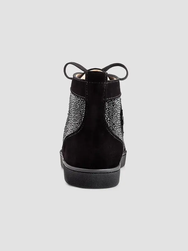 CHRISTIAN LOUBOUTIN Louis Strass High-top Sneakers