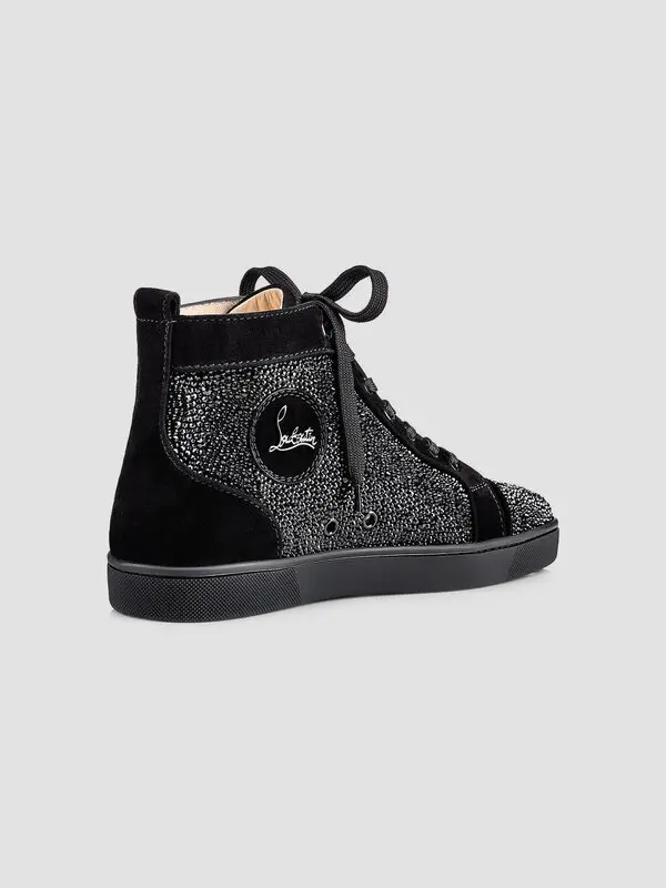 CHRISTIAN LOUBOUTIN Louis Strass High-top Sneakers