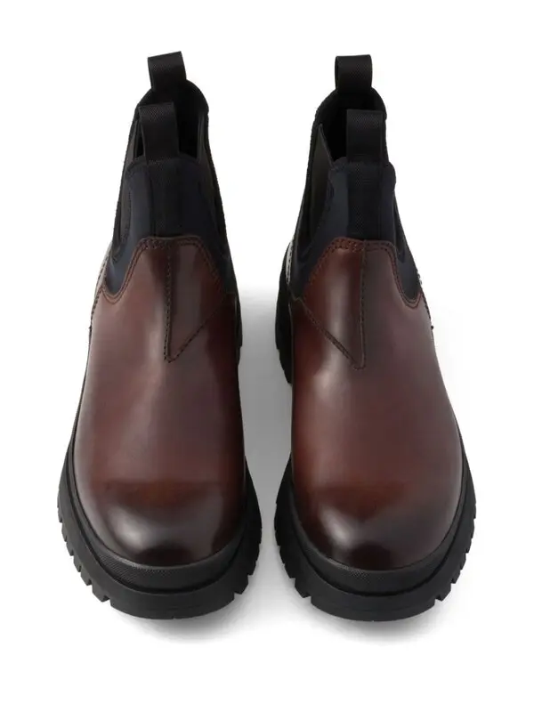 Prada Leather Chelsea Boots