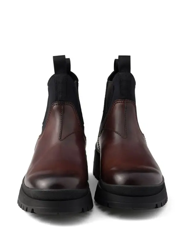 Prada Leather Chelsea Boots