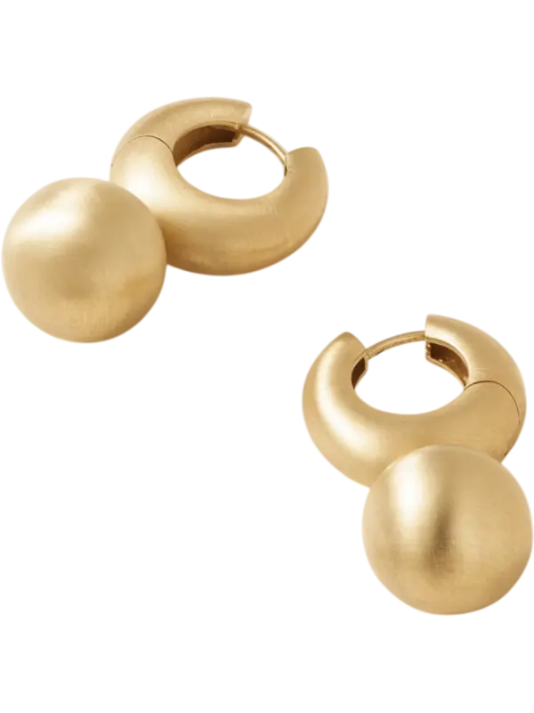 Irene Neuwirth Gumball Puffed 18-karat Huggie Earrings - Gold