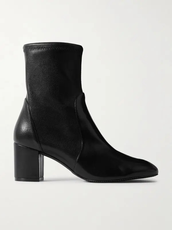 STUART WEITZMAN Yuliana Leather Ankle Boots - Black