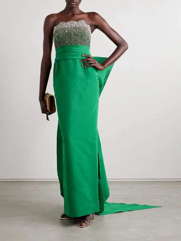 green emerald velvet dress Hayden Strapless Empire-Line Mini-Dress -Bright-Green main image 0