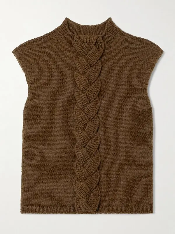 LEMAIRE Cable-knit Wool-blend Vest