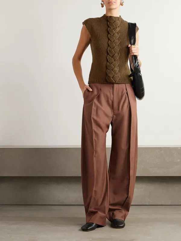 LEMAIRE Cable-knit Wool-blend Vest