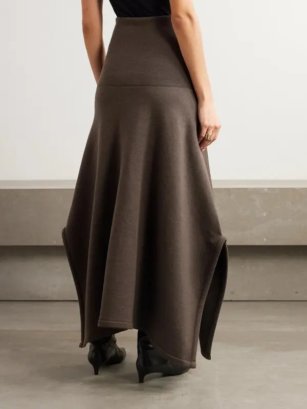 LEMAIRE Wool And Cotton-blend Jersey Midi Skirt