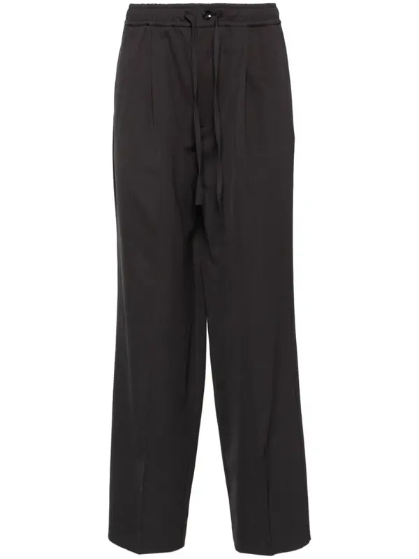 Attachment Drawstring-waistband Wool Trousers