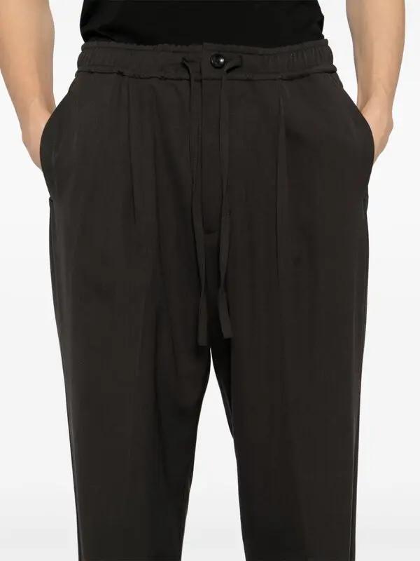 Attachment Drawstring-waistband Wool Trousers