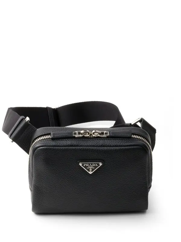 Prada Brique Saffiano Leather Bag - Black