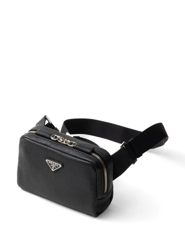 Prada Brique Leather Bag - Black