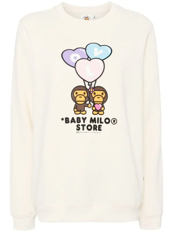 A BATHING APE Baby Milo® Store * Crew Neck Sweatshirt - Neutrals