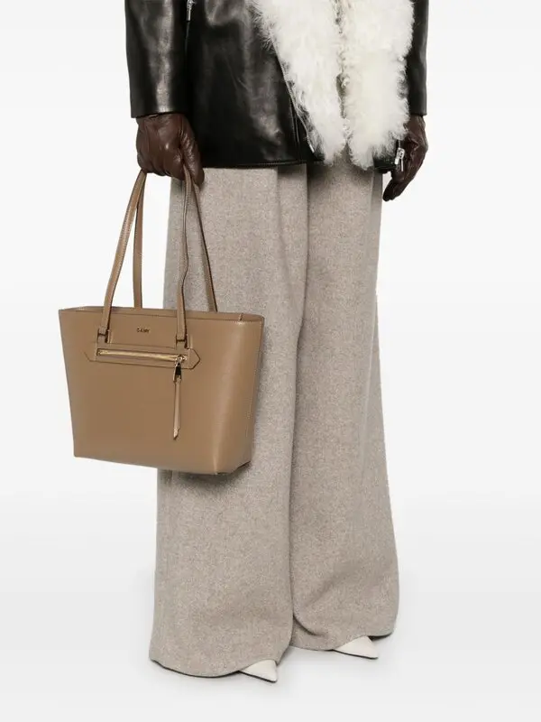 Dkny Logo-lettering Tote Bag - Neutrals